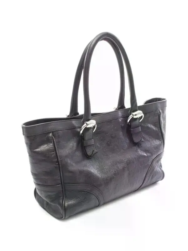Gucci 2000s Horsebit Calf Leather Tote Bag - Brown
