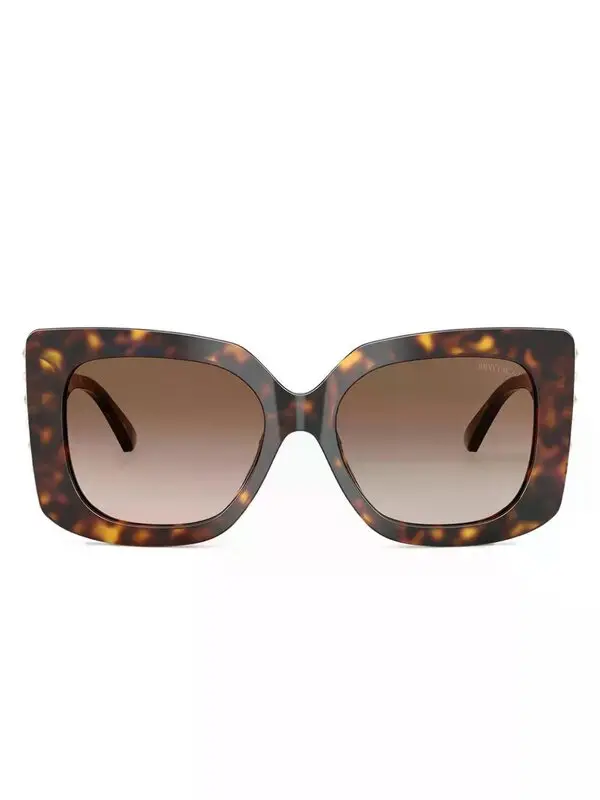 JIMMY CHOO Stud-embellished Square Sunglasses