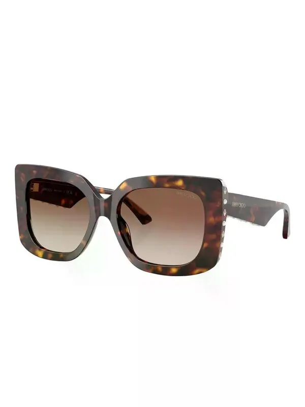 JIMMY CHOO Stud-embellished Square Sunglasses
