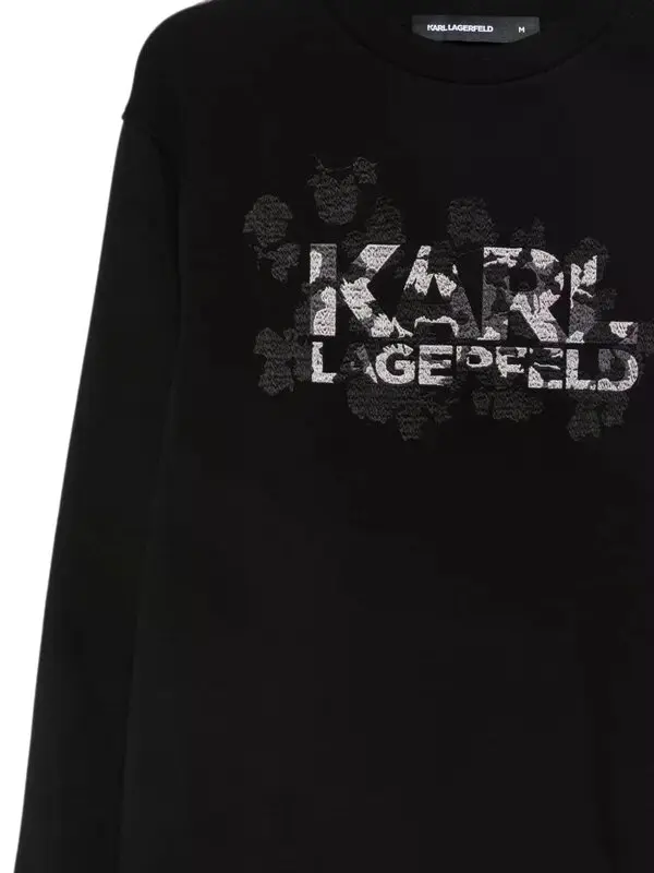 Karl Lagerfeld Logo-embroidered Crew-neck Sweatshirt