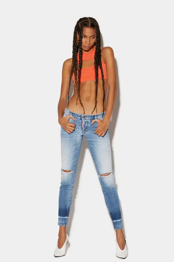 Dsquared2 Light Sunset Wash Jennifer Cropped Jeans