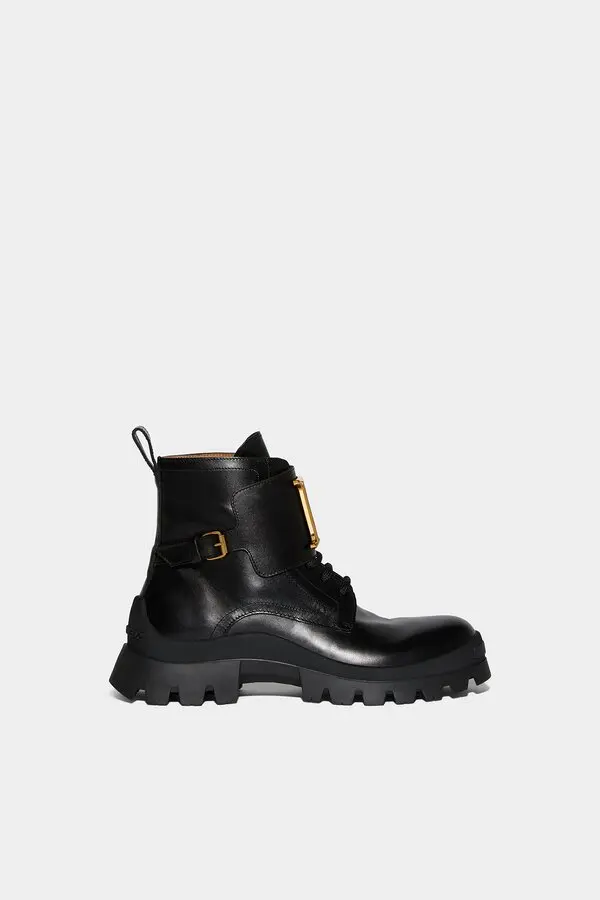Dsquared2 Statement Buckled Combat Boots