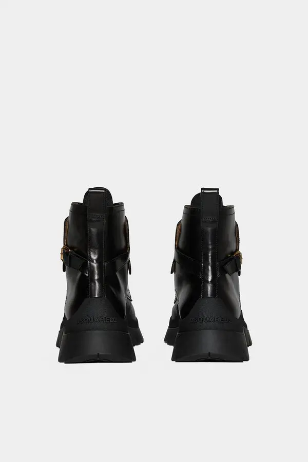 Dsquared2 Statement Buckled Combat Boots