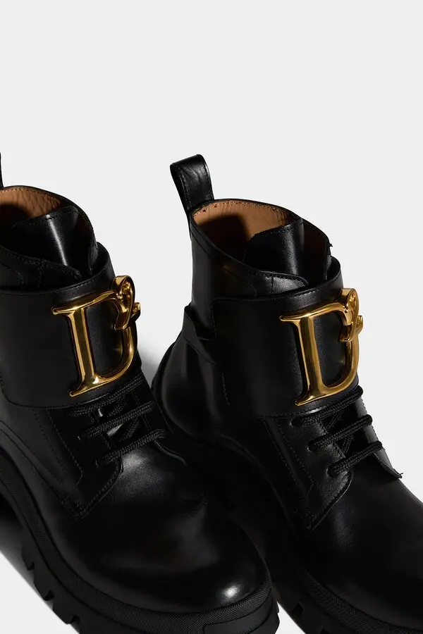 Dsquared2 Statement Buckled Combat Boots