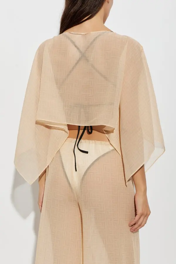 Balmain Silk Beach Poncho