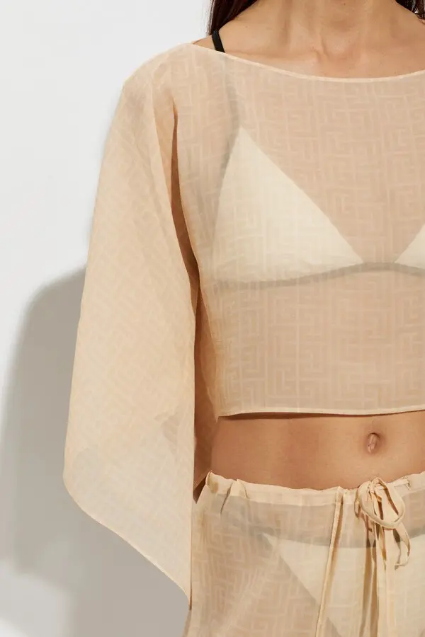 Balmain Silk Beach Poncho