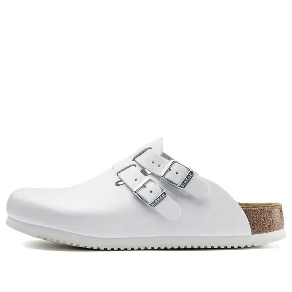 BIRKENSTOCK Kay Sl Natural Leather Narrow Fit Sandals - White
