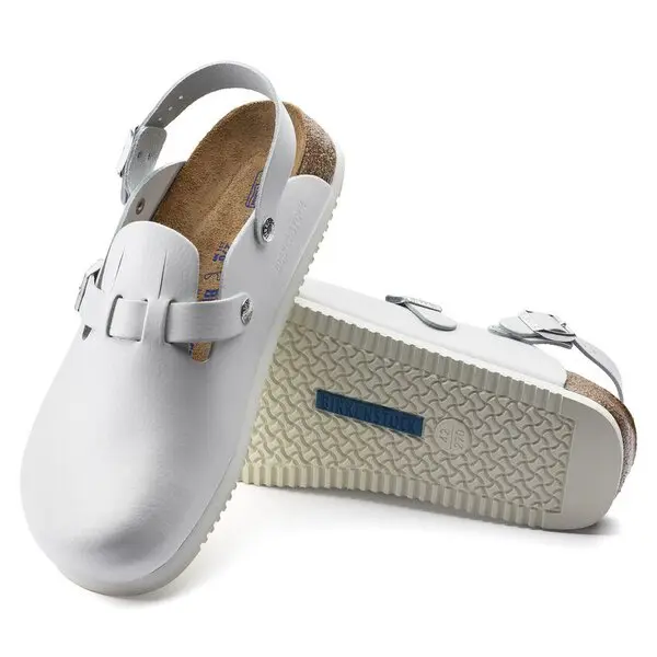 BIRKENSTOCK Kay Sl Natural Leather Narrow Fit Sandals - White