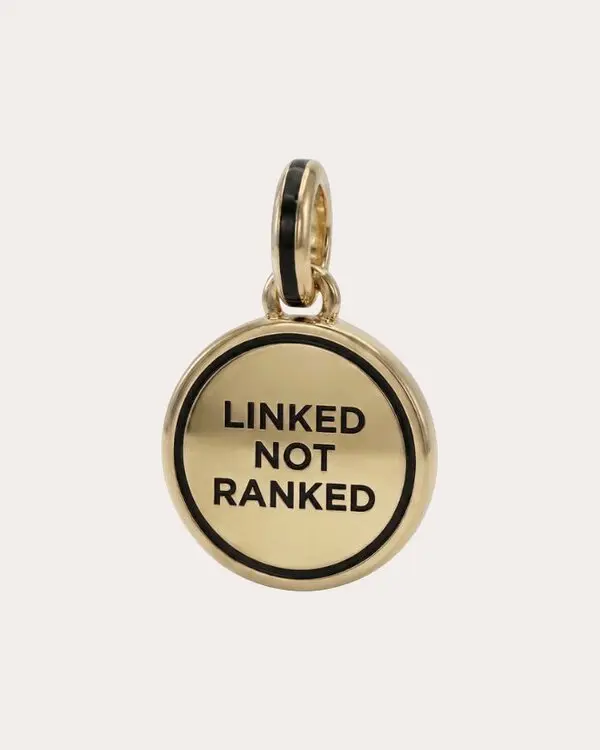 INCREDIBLE RISING 14k Yellow Gloria Pendant With Black Enamel