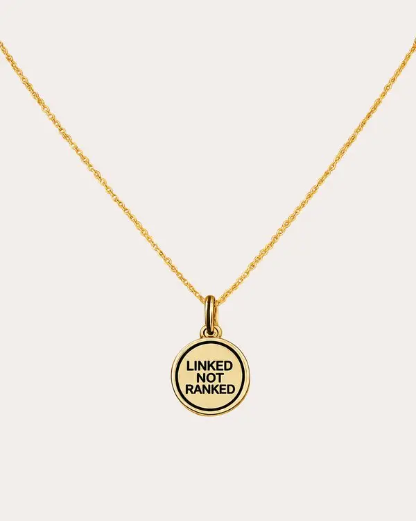 INCREDIBLE RISING 14k Yellow "linked Not Ranked" Pendant Necklace