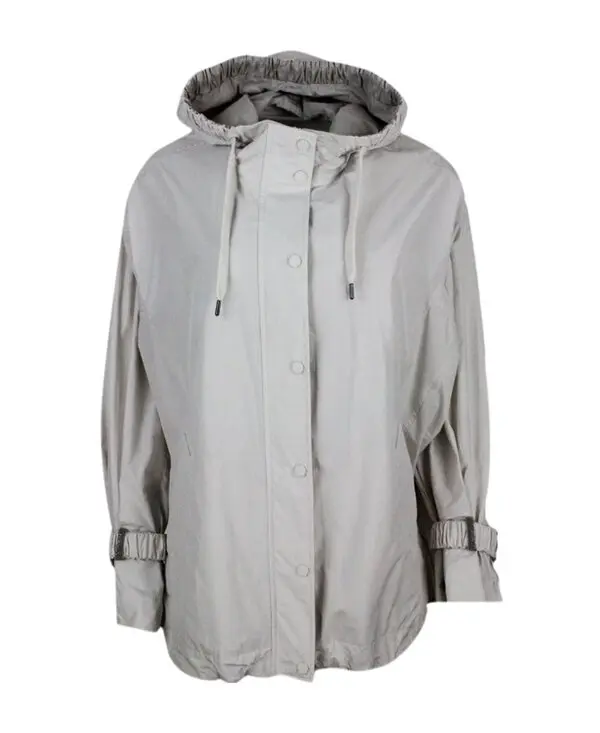 Brunello Cucinelli Long-sleeved Drawstring Hooded Jacket