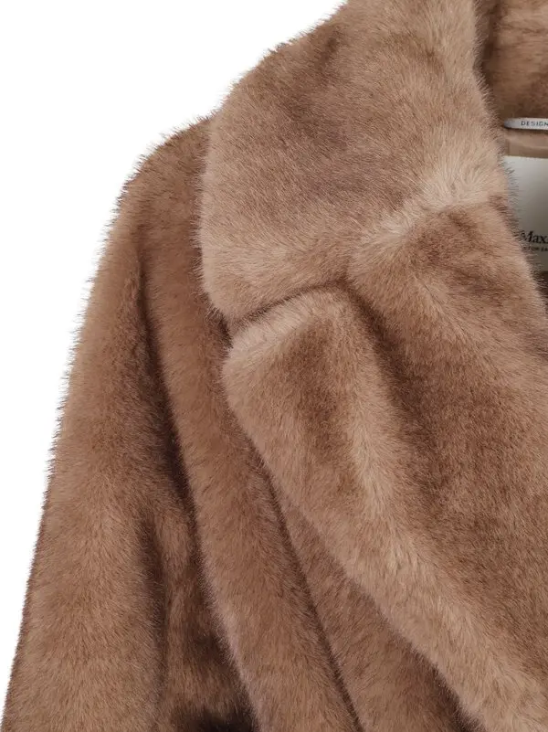 Max Mara Belted Fur Long Coat - No