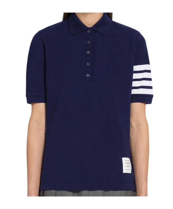 Thom Browne 4-bar Short Sleeve Polo