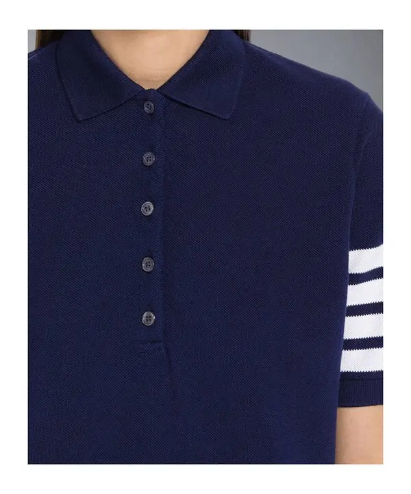 Thom Browne 4-bar Short Sleeve Polo