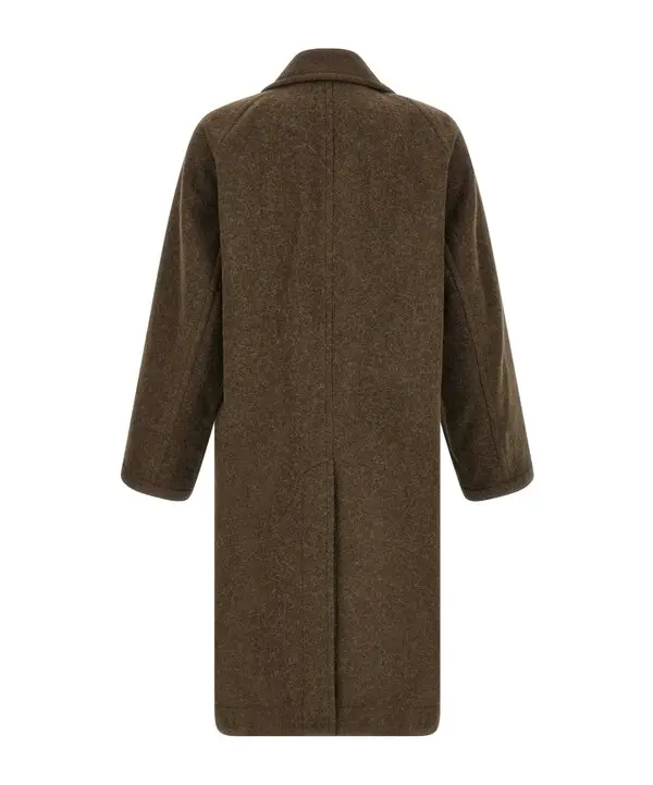 LEMAIRE Double-breasted Coat - Mud