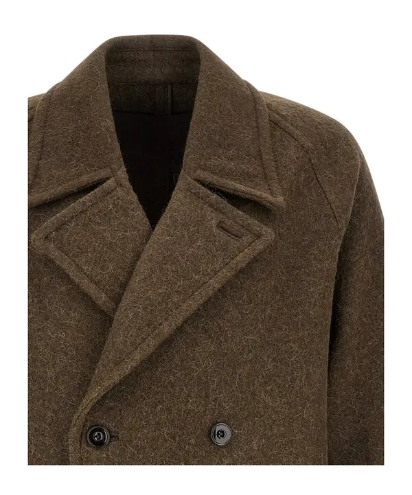 LEMAIRE Double-breasted Coat - Mud