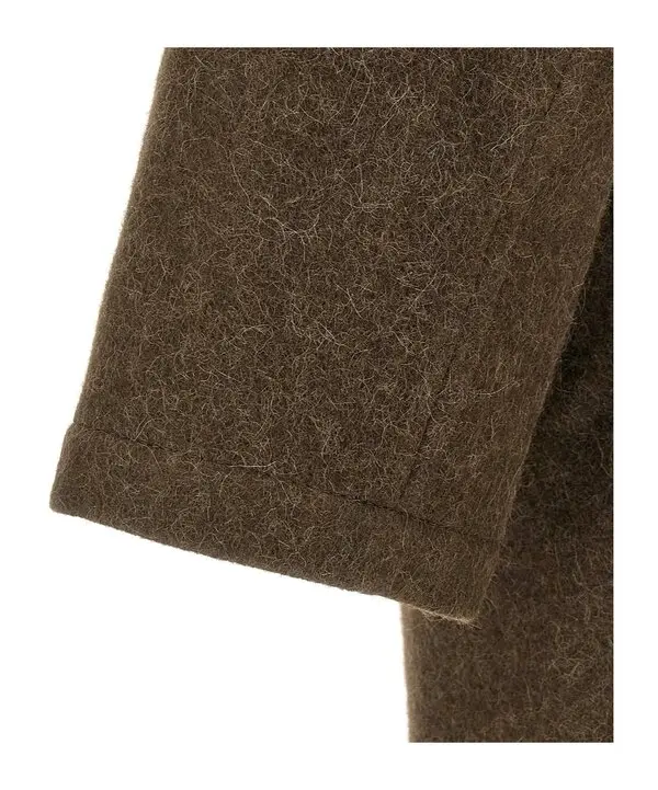 LEMAIRE Double-breasted Coat - Mud