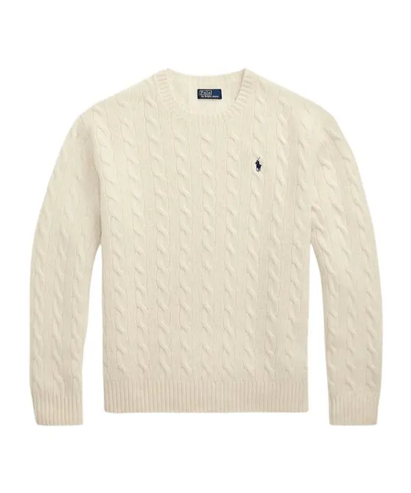 Polo Ralph Lauren Logo Embroidered Cable-knitted Jumper