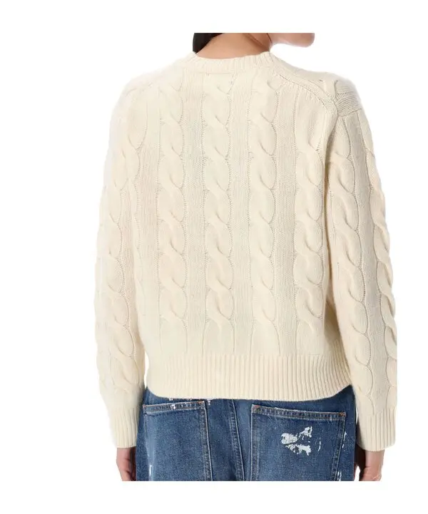 Polo Ralph Lauren Logo Embroidered Cable-knitted Jumper