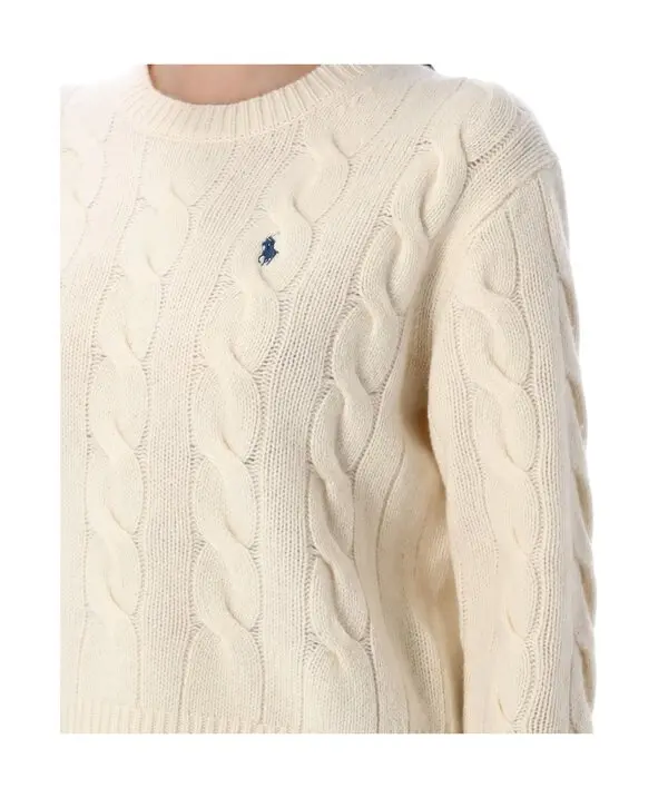 Polo Ralph Lauren Logo Embroidered Cable-knitted Jumper
