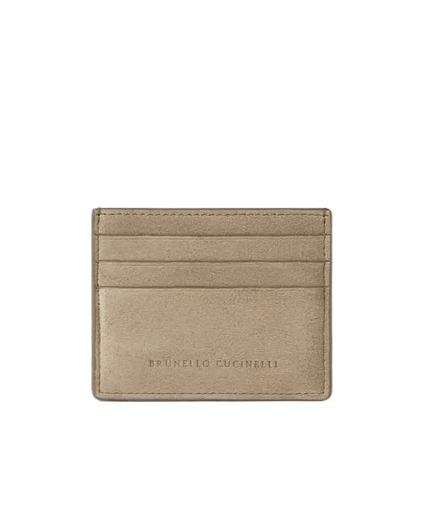 Brunello Cucinelli Suede Card Holder