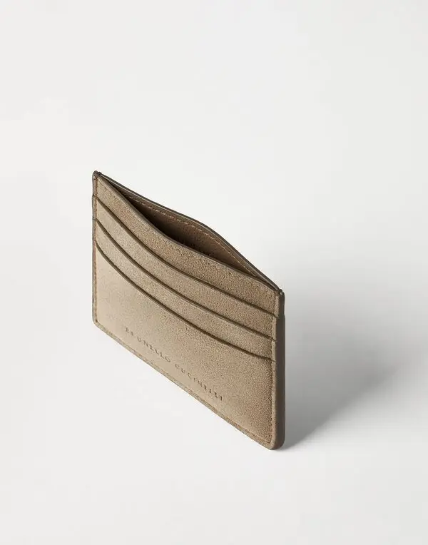 Brunello Cucinelli Suede Card Holder