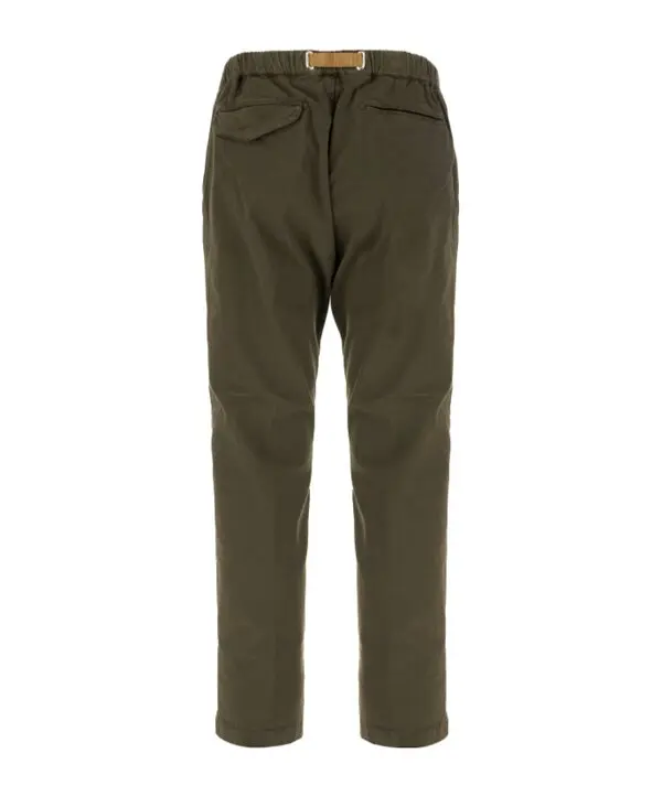 WHITE SAND Belted Pleated Trousers - Green