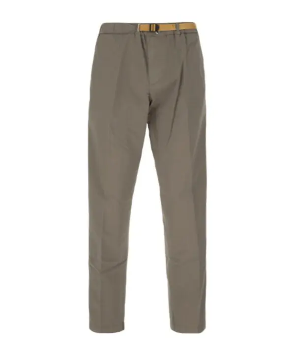 WHITE SAND Pleated Trousers With Belt Detail - Green
