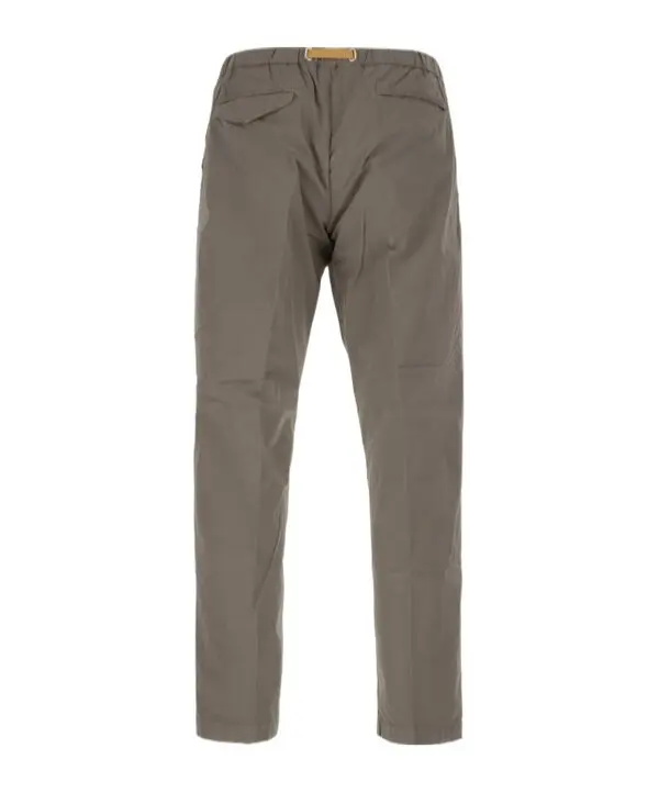 WHITE SAND Pleated Trousers With Belt Detail - Green