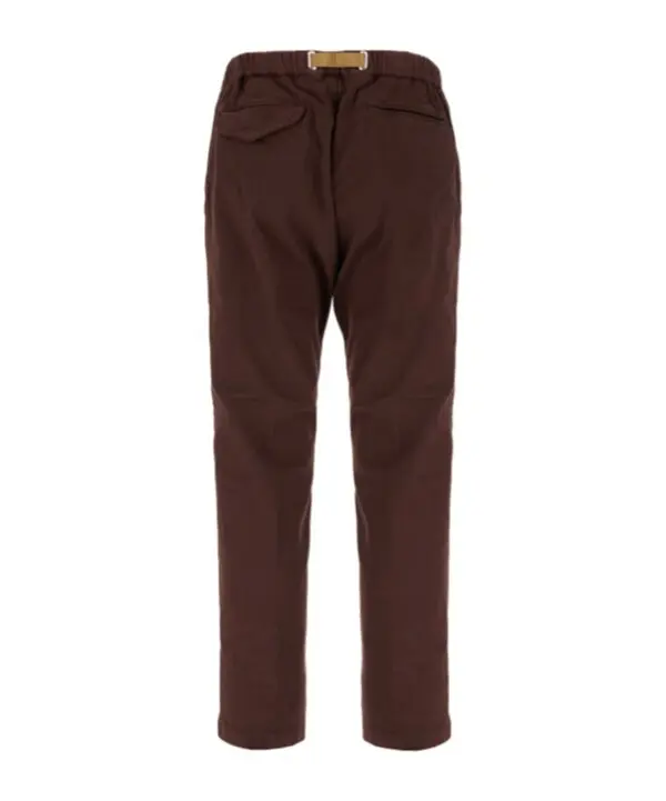 WHITE SAND Elasticated Waist Belted Trousers - Red