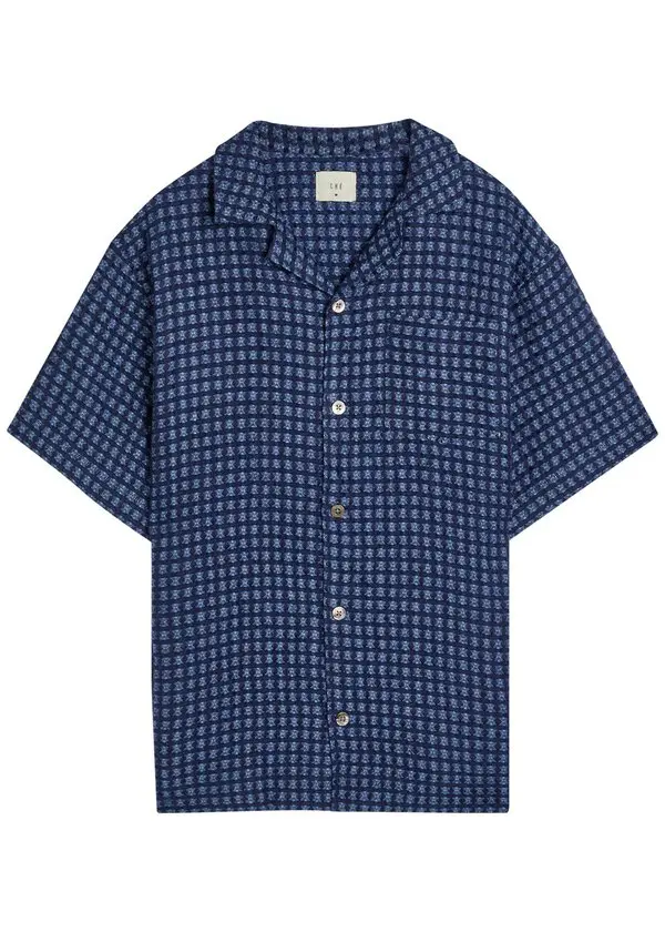 CHE Riita Textured Patterned Linen Shirt
