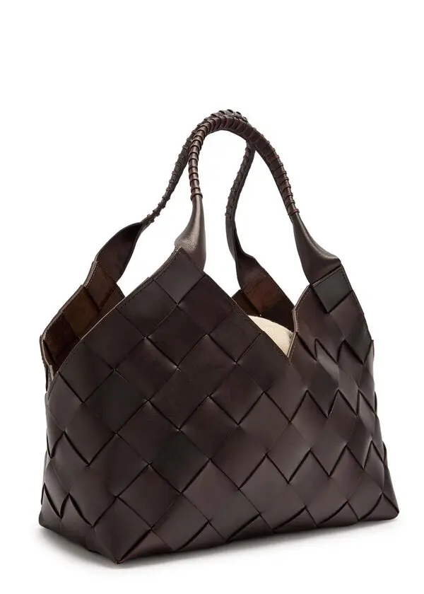 Dragon Diffusion Castello Large Woven Leather Tote Bag