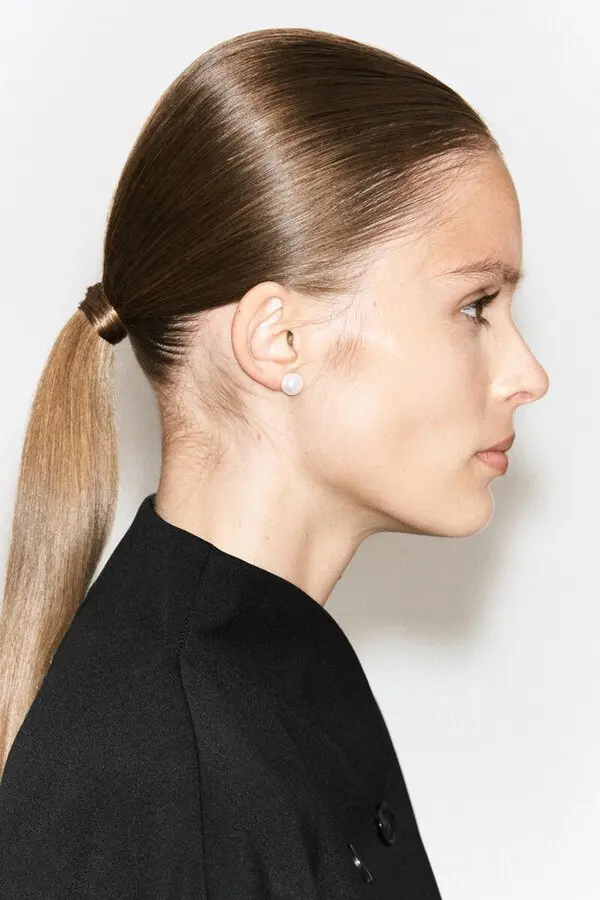 Cos Asymmetric Freshwater Pearl Drop Earrings