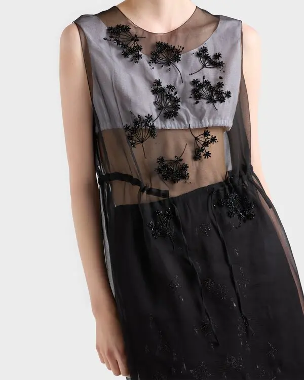 Prada Poplin Top With Drawstring Hem