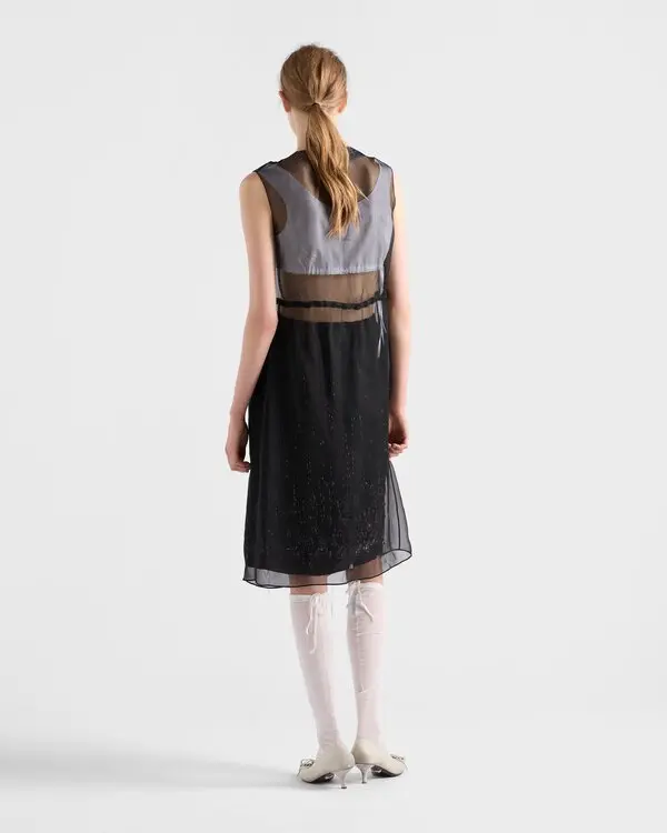 Prada Poplin Top With Drawstring Hem