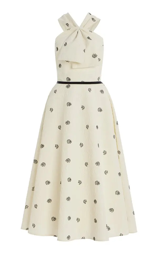Rosie Assoulin Floral Jacquard Midi Dress