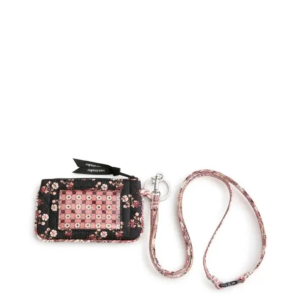 VERA BRADLEY Zip Id Pouch W/breakaway Lanyard In Melissa Ditsy - Red