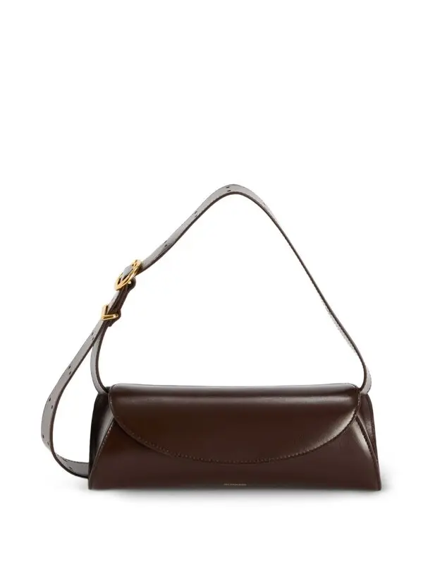 JIL SANDER Cannolo Small Leather Shoulder Bag - Brown
