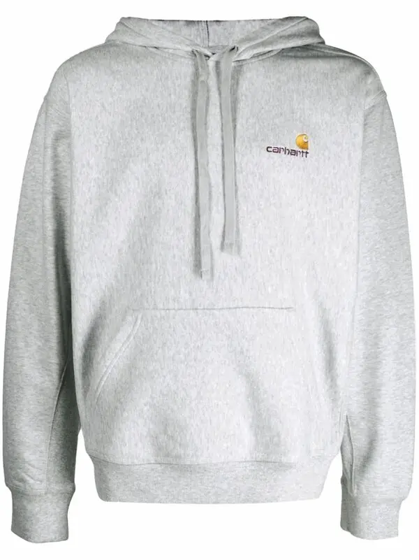 Carhartt Work In Progress Embroidered Logo Cotton Hoodie