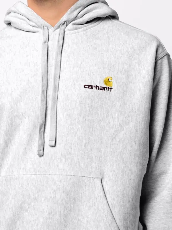 Carhartt Work In Progress Embroidered Logo Cotton Hoodie