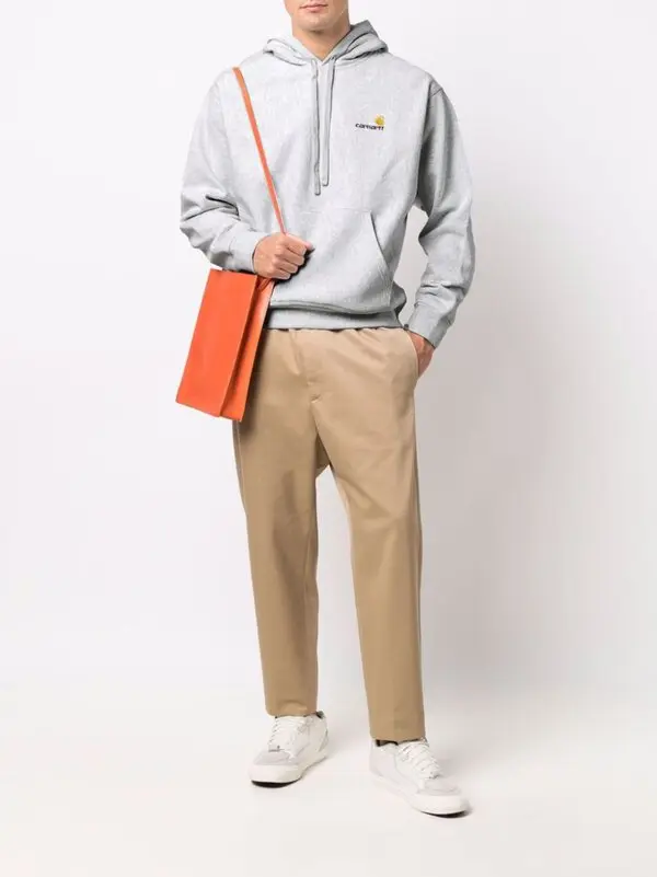 Carhartt Work In Progress Embroidered Logo Cotton Hoodie