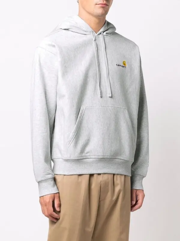 Carhartt Work In Progress Embroidered Logo Cotton Hoodie