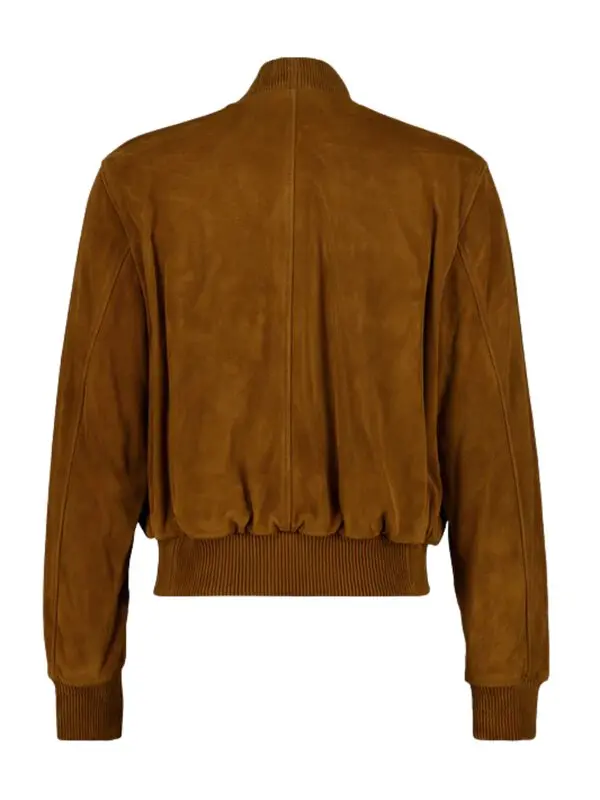 AMI Paris Suede Leather Zipped Jacket