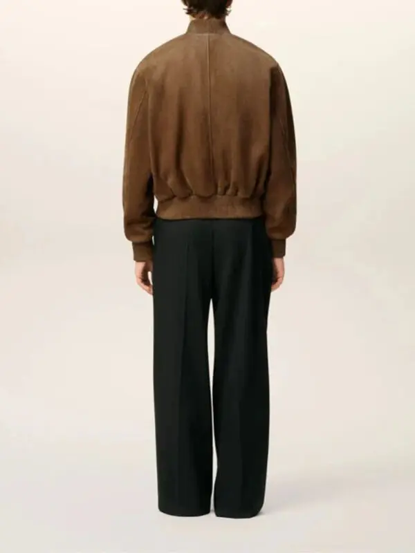 AMI Paris Suede Leather Zipped Jacket