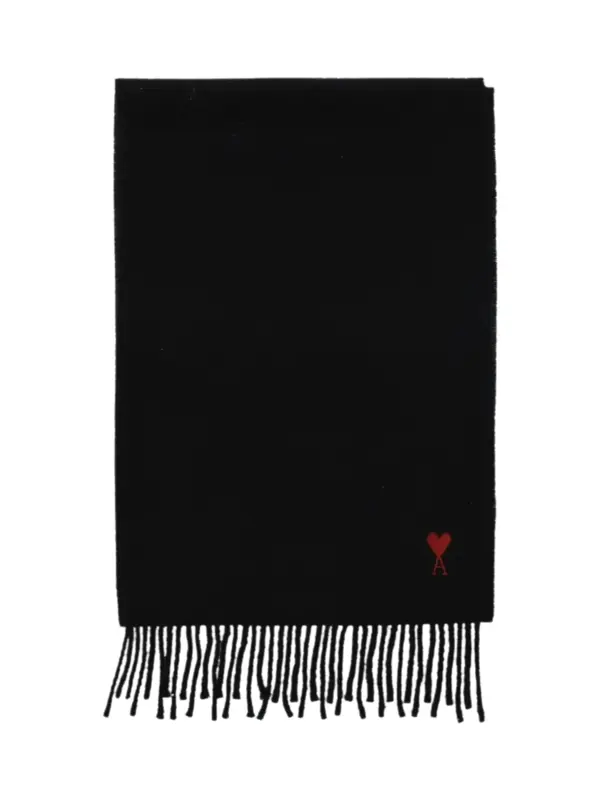 AMI Paris De Coeur Wool Scarf