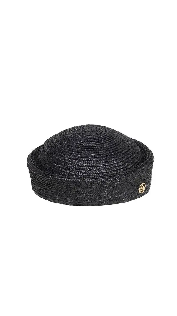 LE TRAP Milos Pillbox Hat In Handwoven Straw