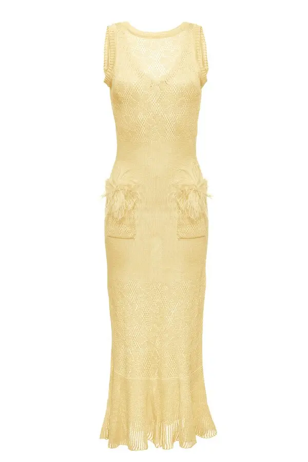 ANDREEVA Knit V-neck Dress