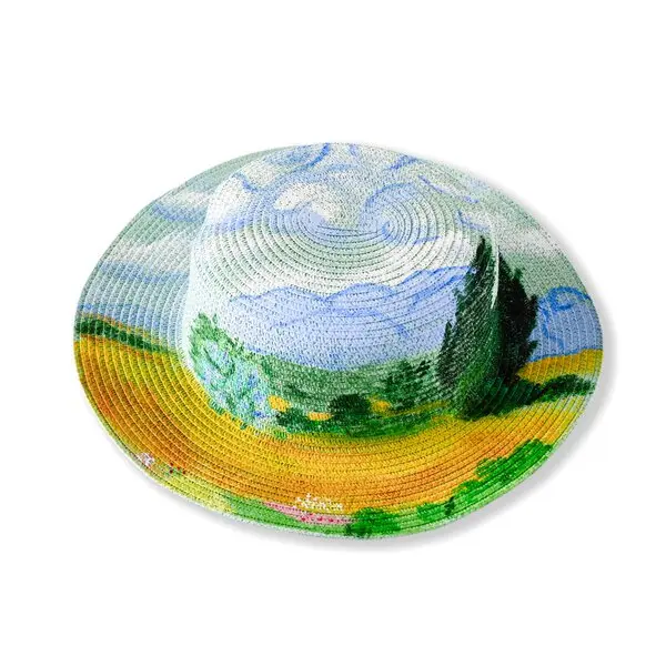 HEARTFELT LAYERS Hand-painted Straw Sun Hat