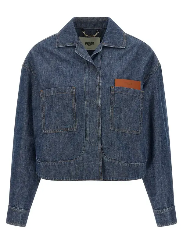 Fendi Chambray Denim Jacket - Blue