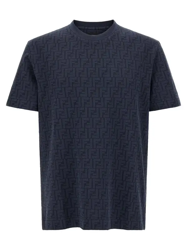 Fendi Ff' Piquet T-shirt - Blue